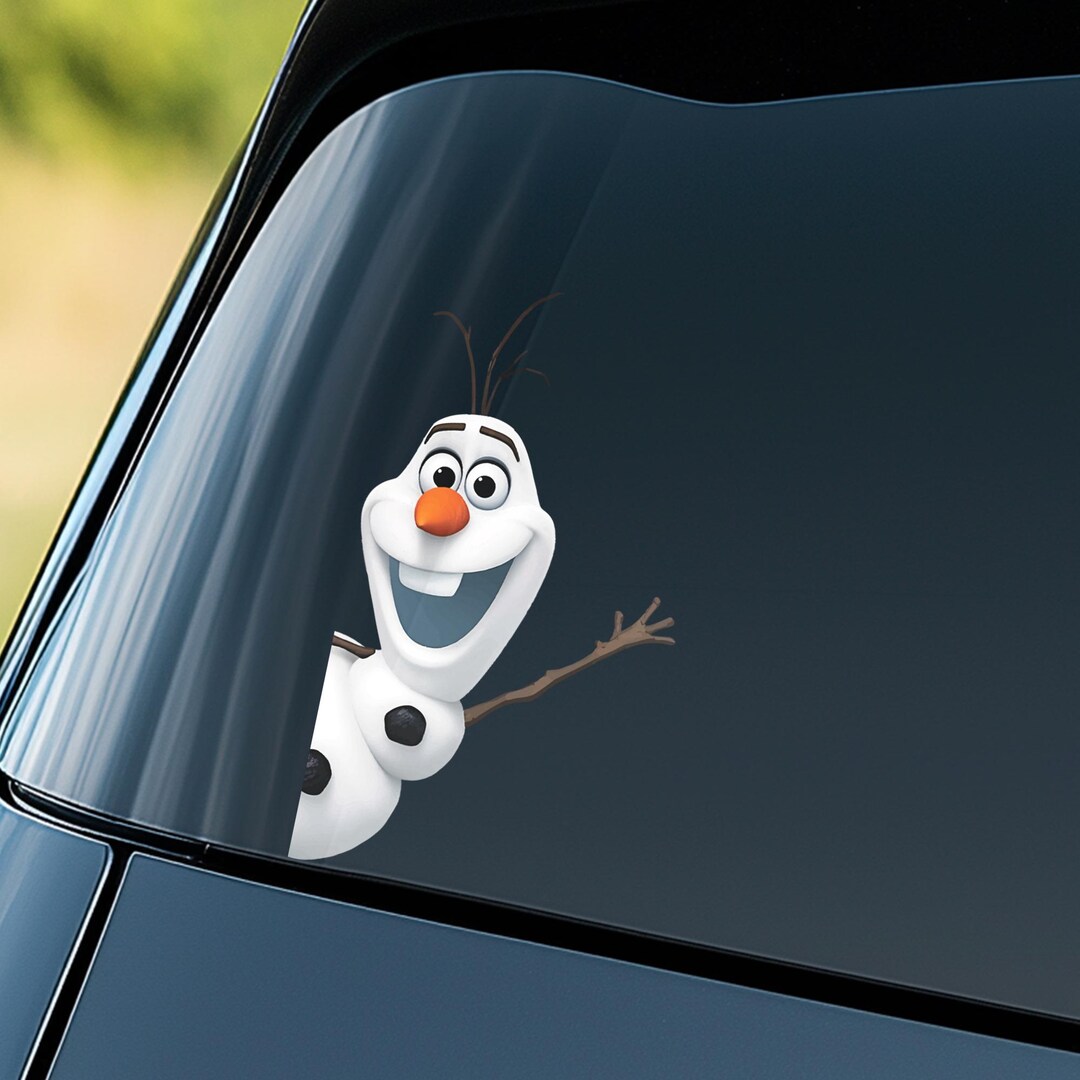 Frozen Olaf Peeking Peek Peekaboo Sticker, Funny Peekers Bumper Window ...