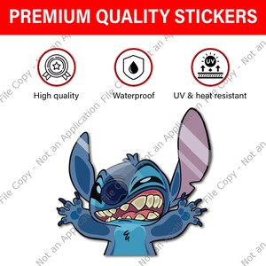 Disney Stitch Peekaboo Sticker, Peeker Peeking Car Window Decals ...