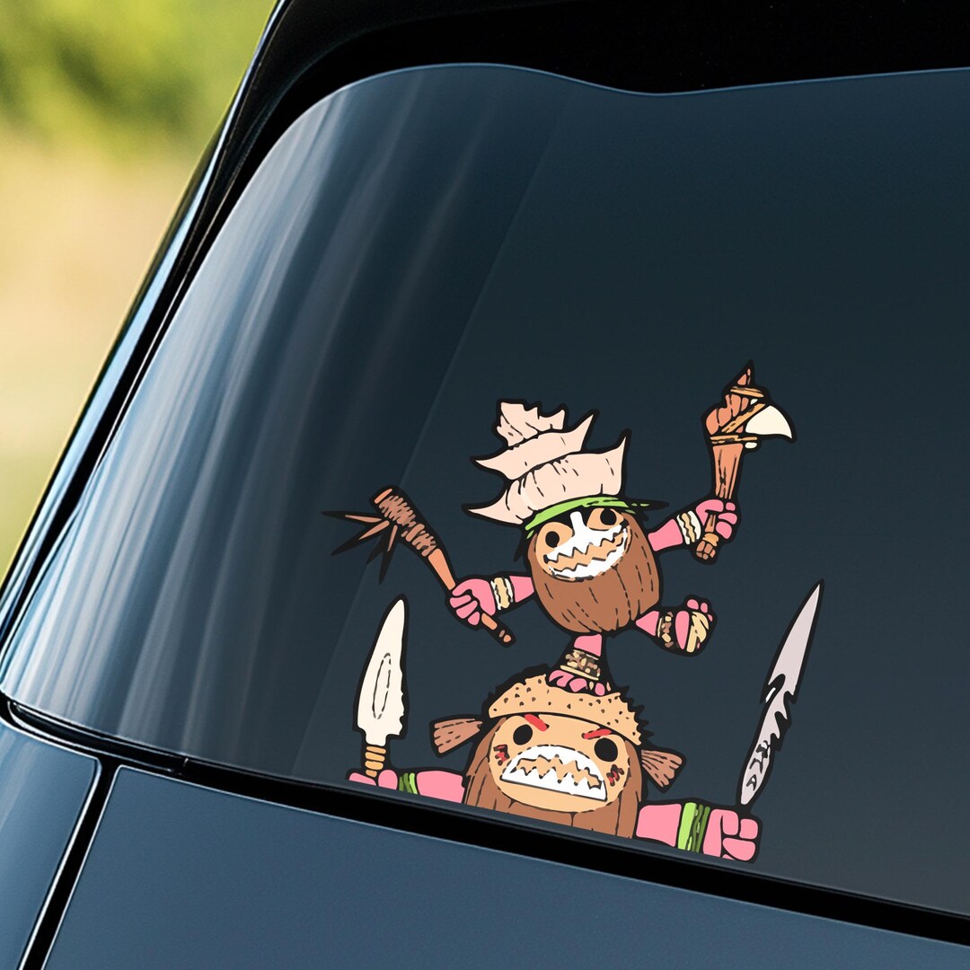 Moana Coconuts, Funny Moana Peeking Car Window Decal, Disney Moana ...