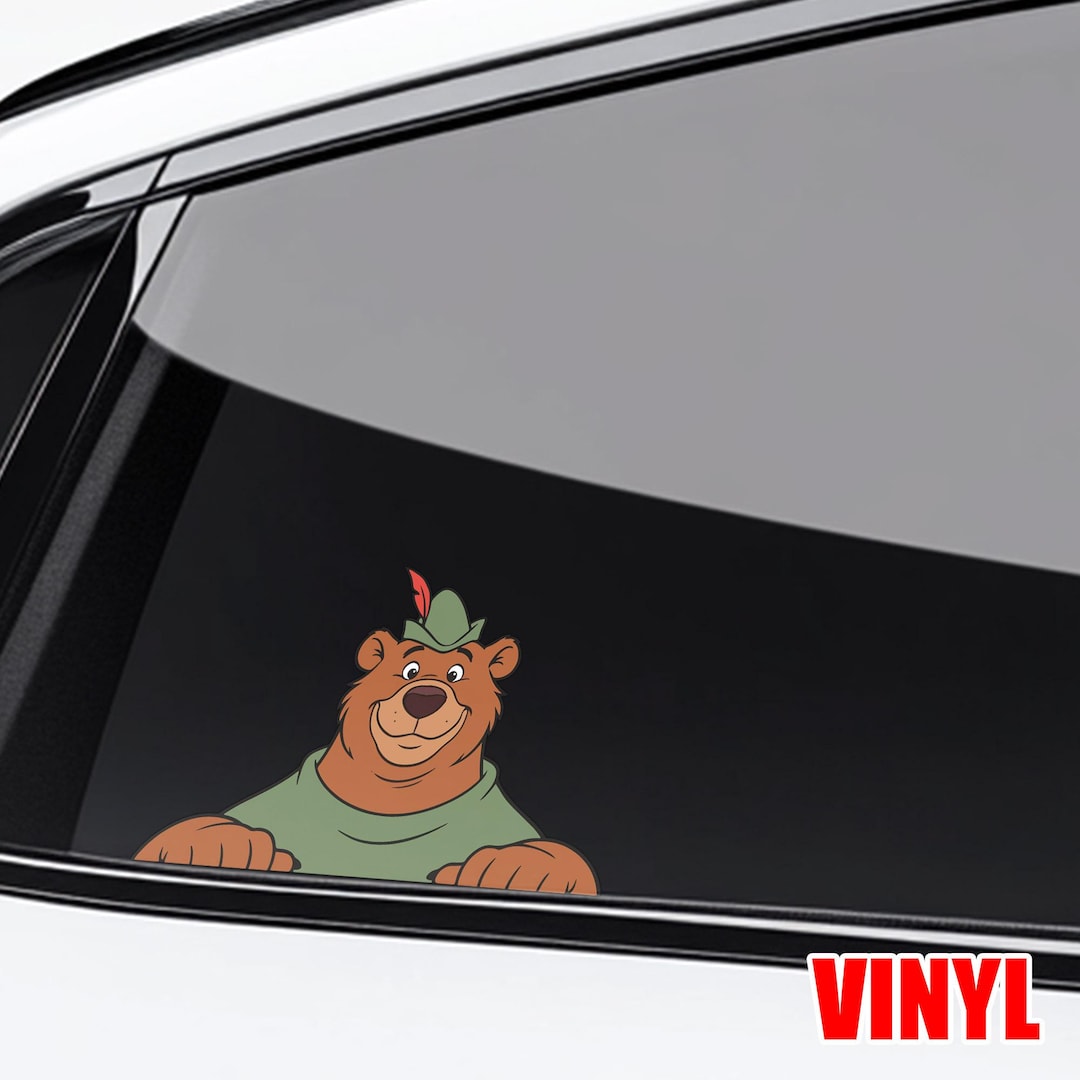 Robin Hood Peeker Sticker – Disney Rooster Bard Vinyl Decal, Cute ...