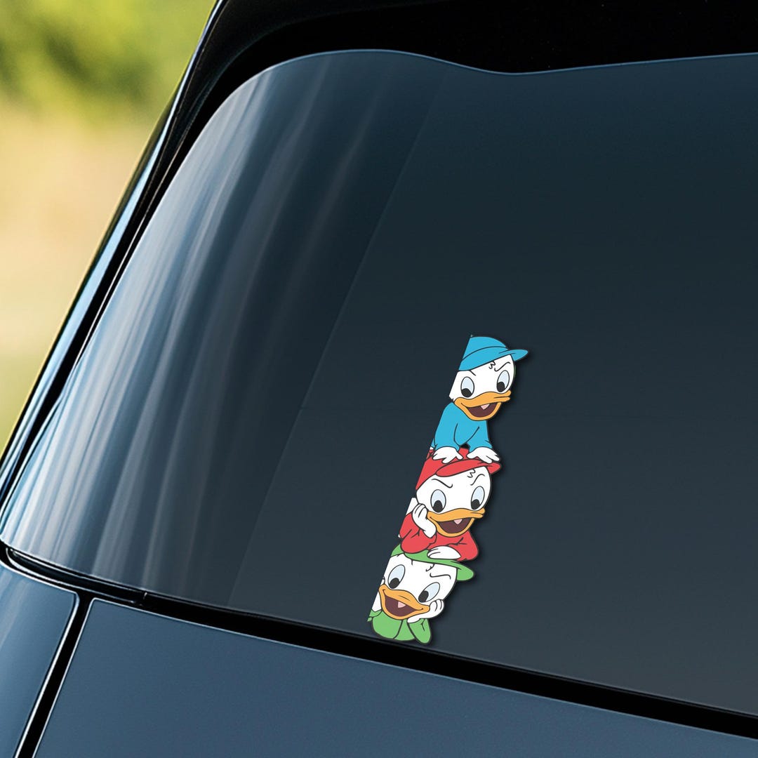 Disney Huey Dewey Louie Peekaboo Sticker, Disney Duck Peeker Peeking ...
