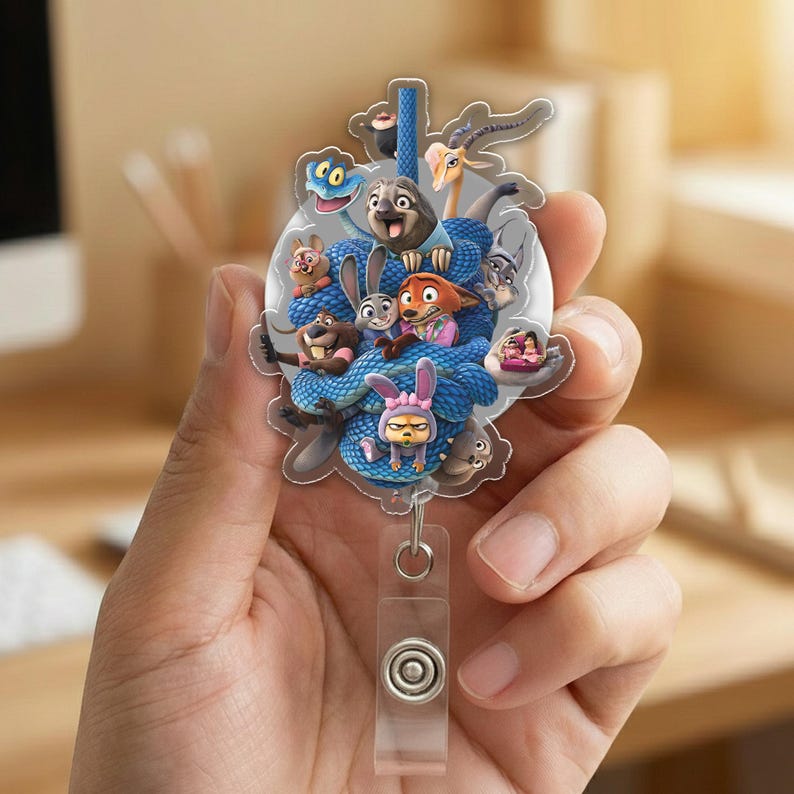 Zootopia 2 Gary the Snake Badge Reel, Custom Judy Nick Group ID Holder ...