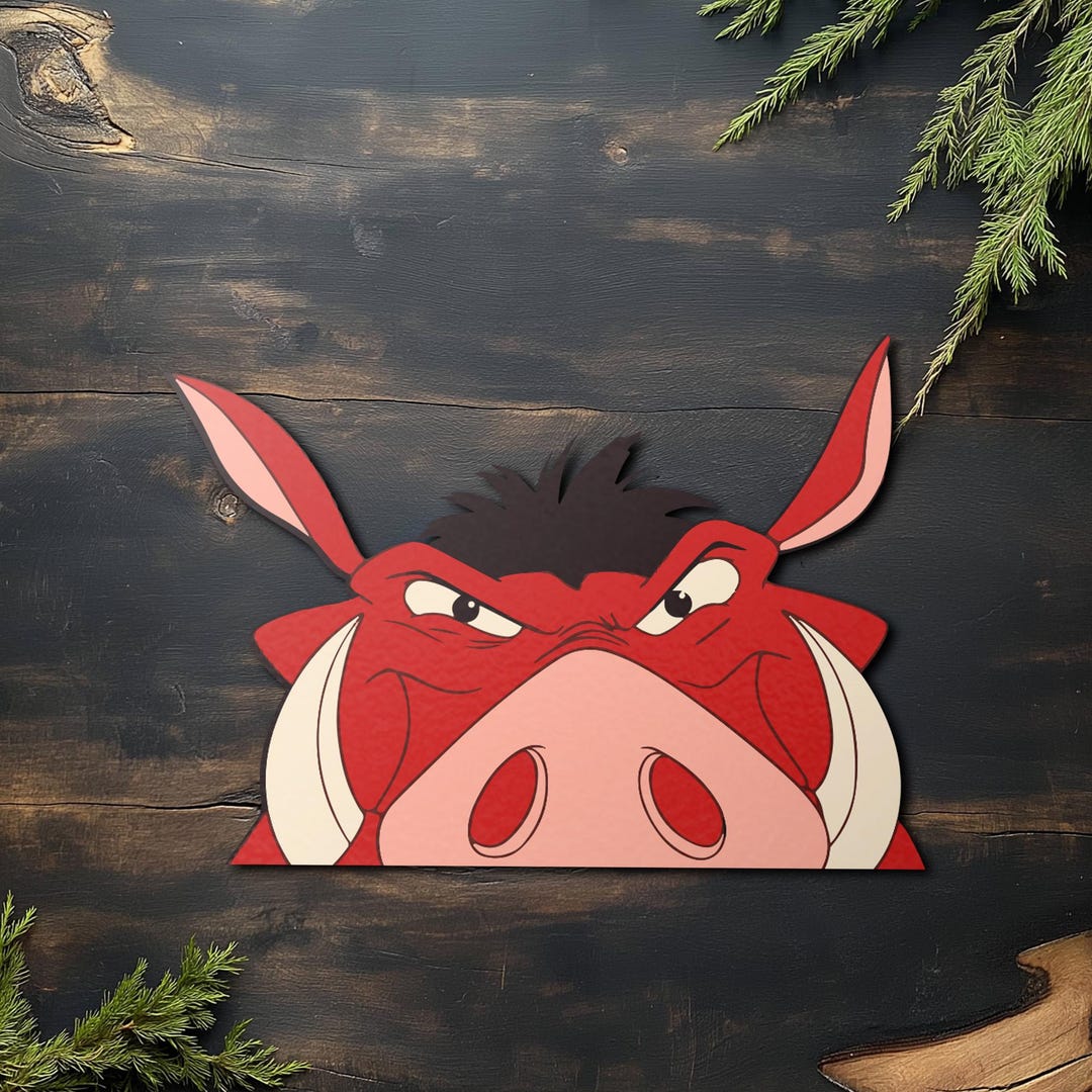 Pumpa Peeker Transparent Car Decal/ Lion King Hakuna Matata Peekaboo ...