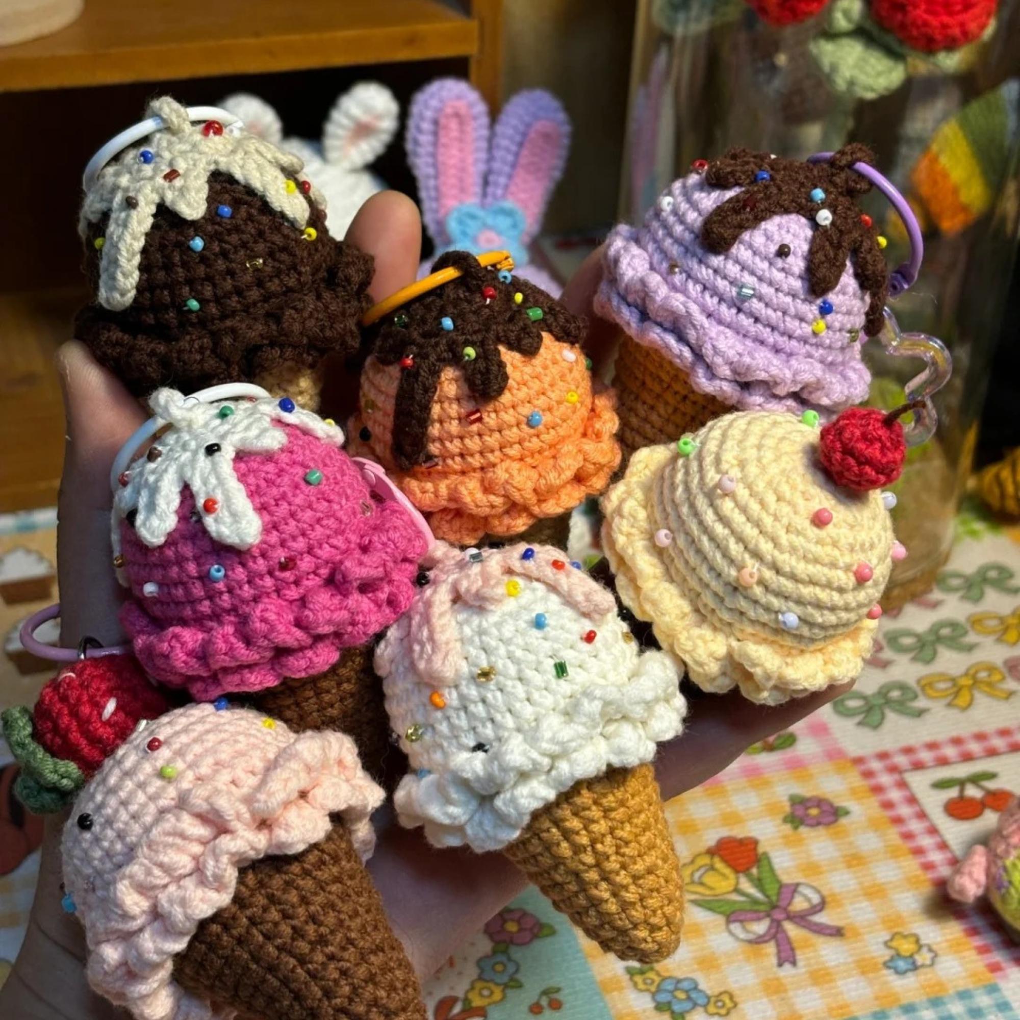 Ice Cream Crochet Pattern, Handmade Ice Cream Crochet Pattern, Diy Ice ...