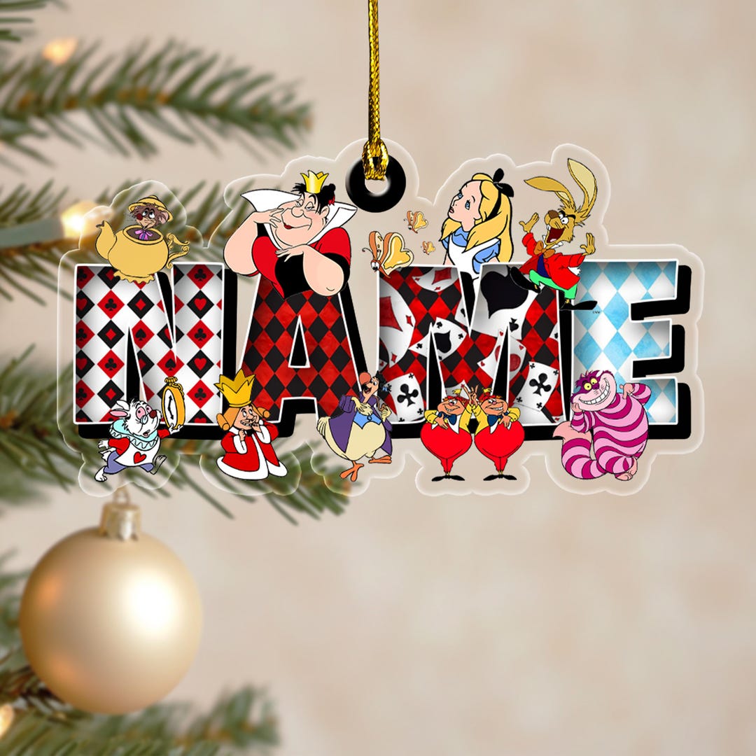 Personalized Alice in the Wonderland Christmas Ornament, Disney ...