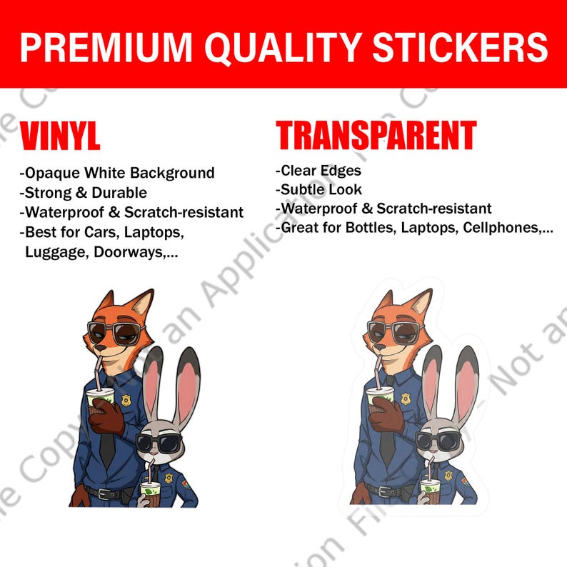 Zootopia Peeker Sticker/judy and Nick Sticker/disney Zootopia Sticker ...