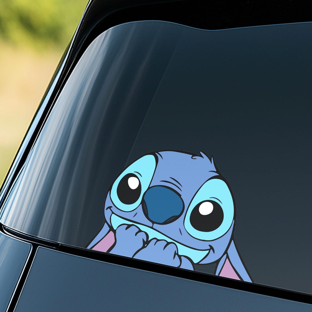 Stitch Peeker Peeking Sticker Car Decals Waterproof Weatherproof Vinyl ...