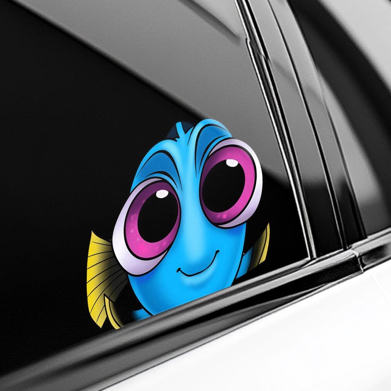 Finding Dory Peeker Peeking Car, Window Decals, Funny Bear Bumper ...