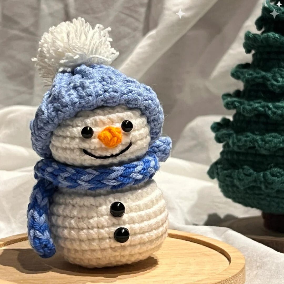 Snowman Crochet Pattern, PDF Mini Snowman, Handmade Snowman, Decorative ...