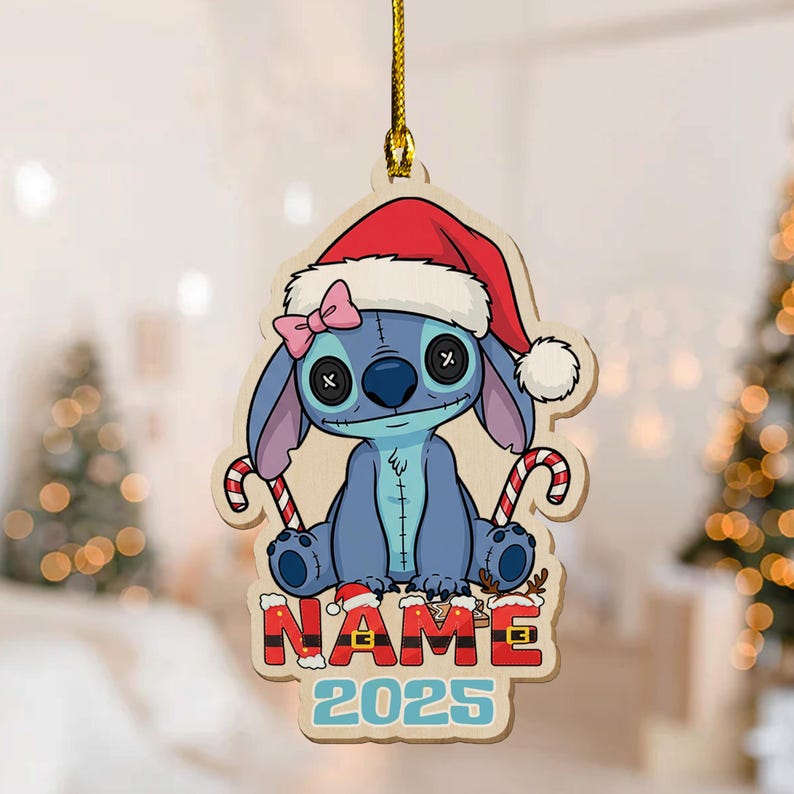Custom Disney Stitch Christmas Ornament, Disney Family Christmas Tree ...