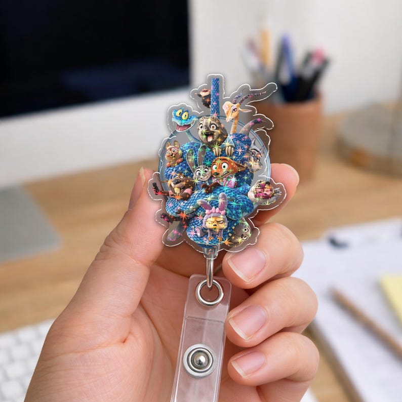 Zootopia 2 Gary the Snake Badge Reel, Custom Judy Nick Group ID Holder ...