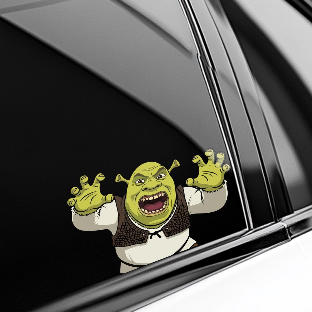Shrek Car Sticker Pack – Cool Sunglasses Shrek, Funny Shrek Pose Decals ...