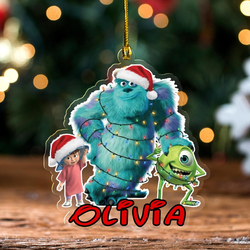 Personalized Disney Monsters Inc Christmas Ornament, Sully Mike Boo ...