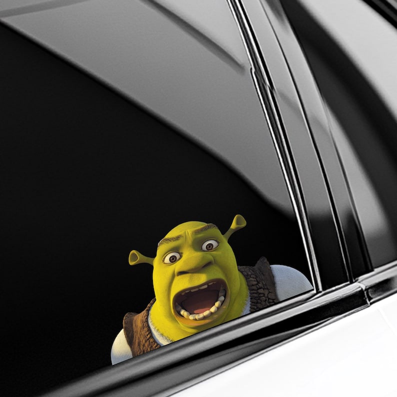 Shrek Vinyl Decal for Car Windows – Funny and Cute Cartoon Shrek ...