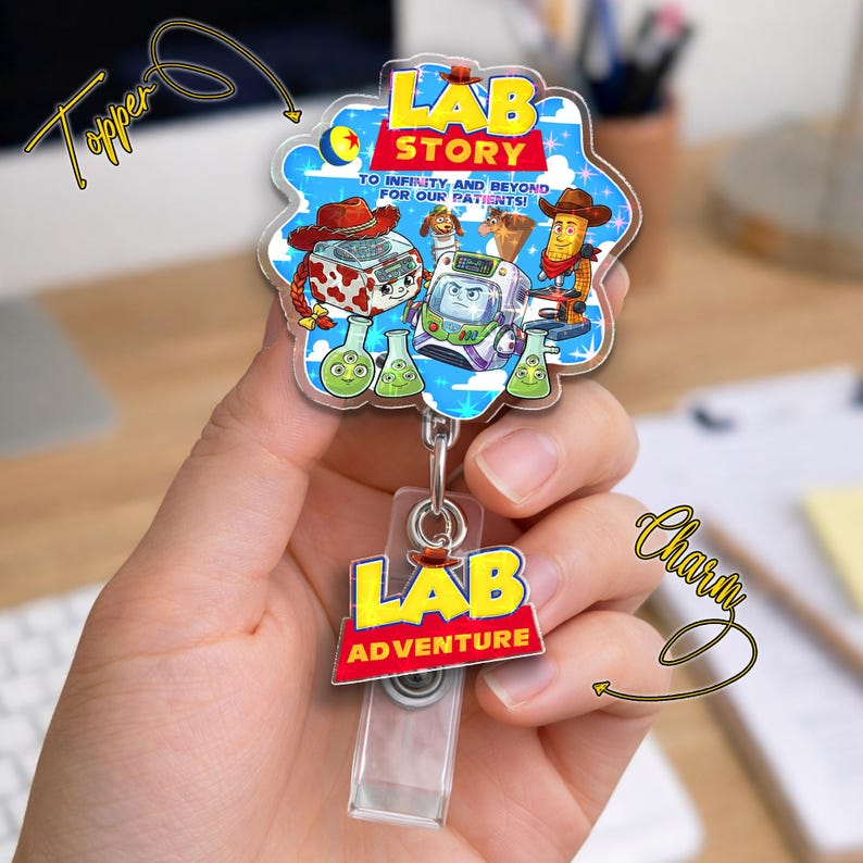 Custom Lab Week 2026 Badge Reel With Charm, Lab Story ID Holder ...