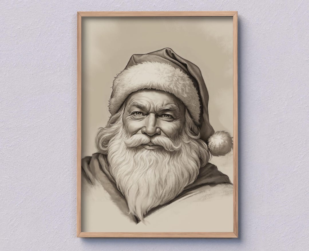 Santa From the Olden Days Portrait of Classic Santa, A Smile From the ...