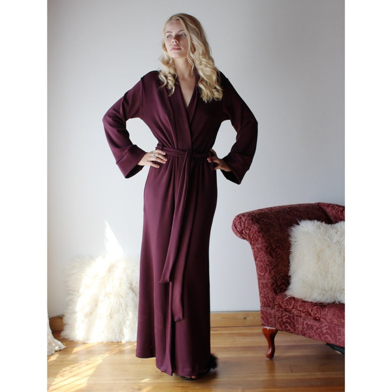 Long Heavy Weight Bamboo Robe For Women Long Robe Warm Robe Etsy