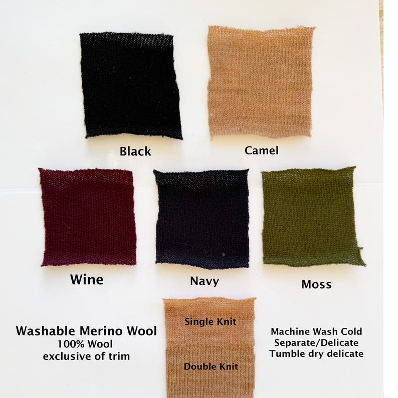 Merino Wool Shirred Draped Neck T-shirt, Evening Sweater, USA Made ...