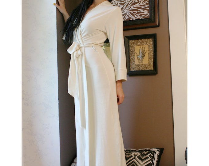 Womens Long Robe BAMBOO TERRY Made to Order - Etsy