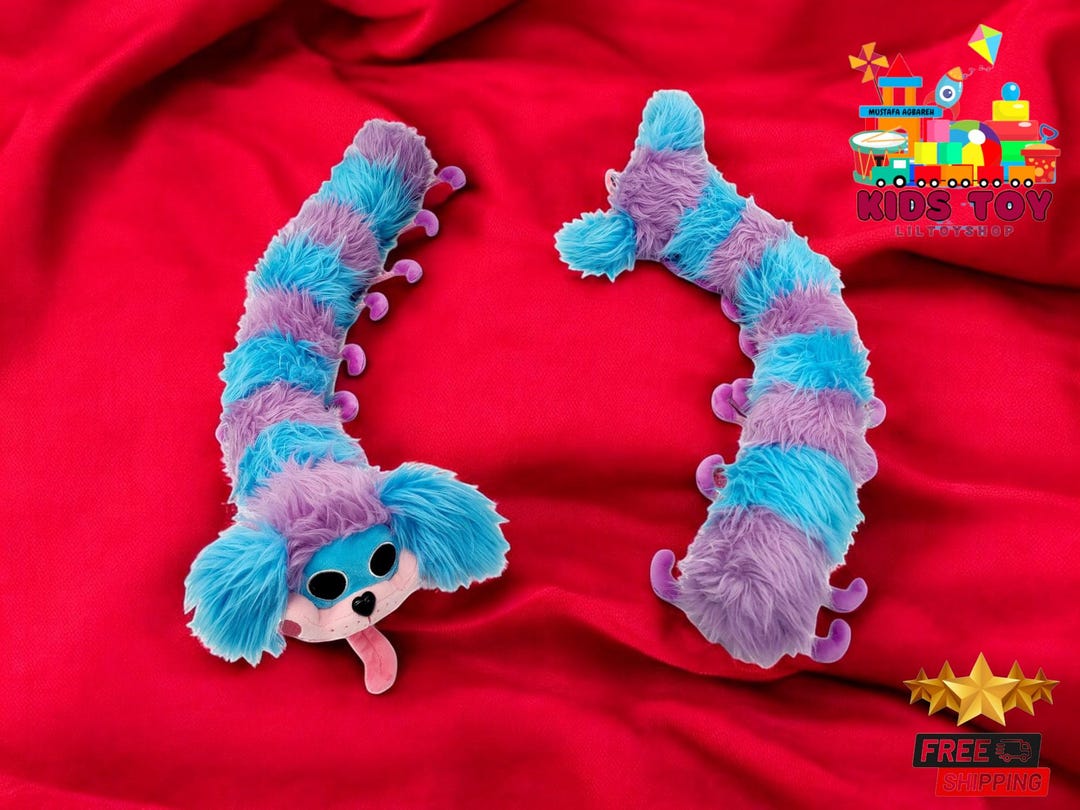 Colorful Caterpillar Plush Toy | Soft Stuffed Animal Doll | Kids Blue ...