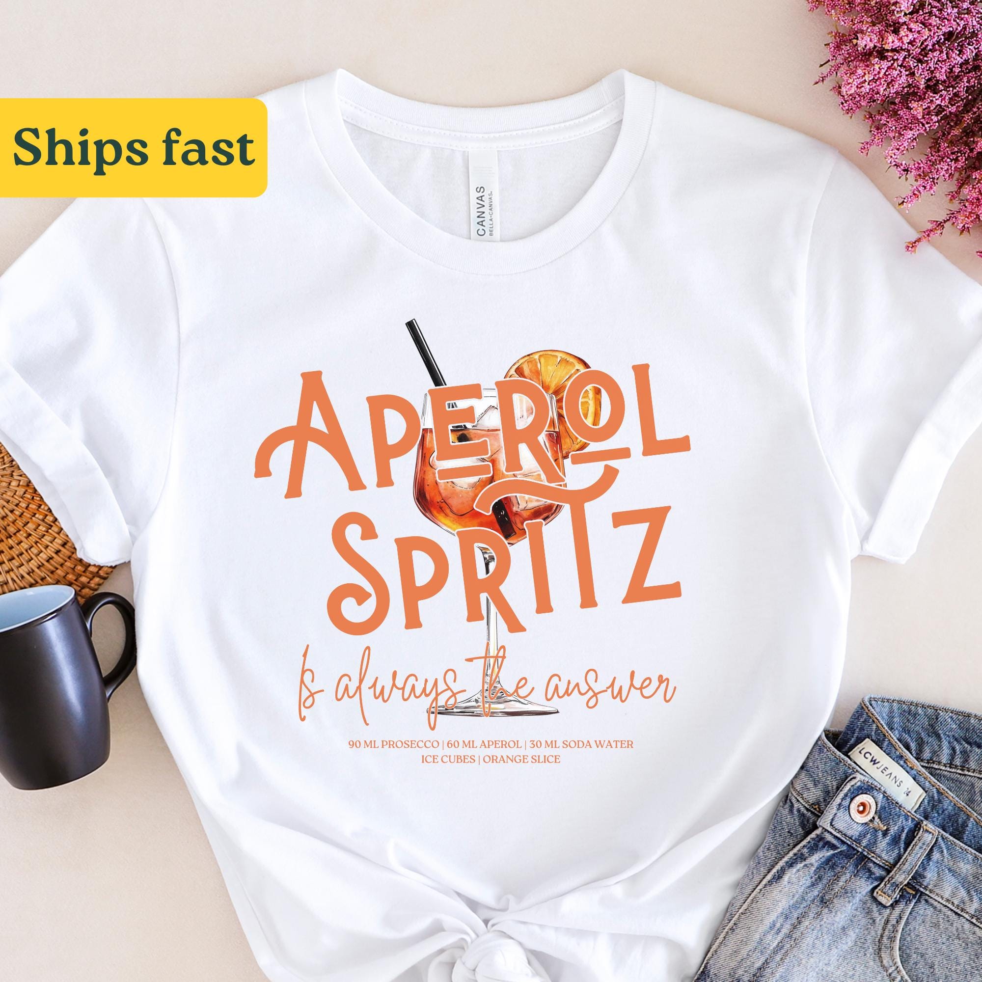 Aperol Spritz is Always the Answer T-shirt • Aperol Tshirt • Alcohol ...