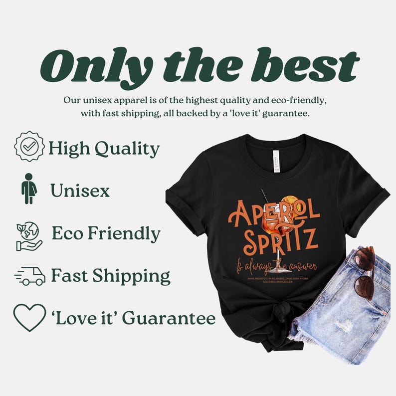 Aperol Spritz is Always the Answer T-shirt • Aperol Tshirt • Alcohol ...