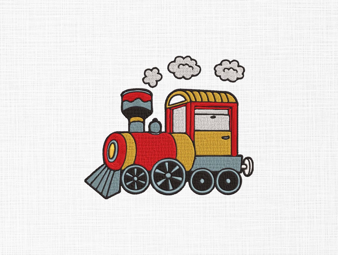 Train Engine Embroidery Design Engine Embroidery Design Kids Train ...