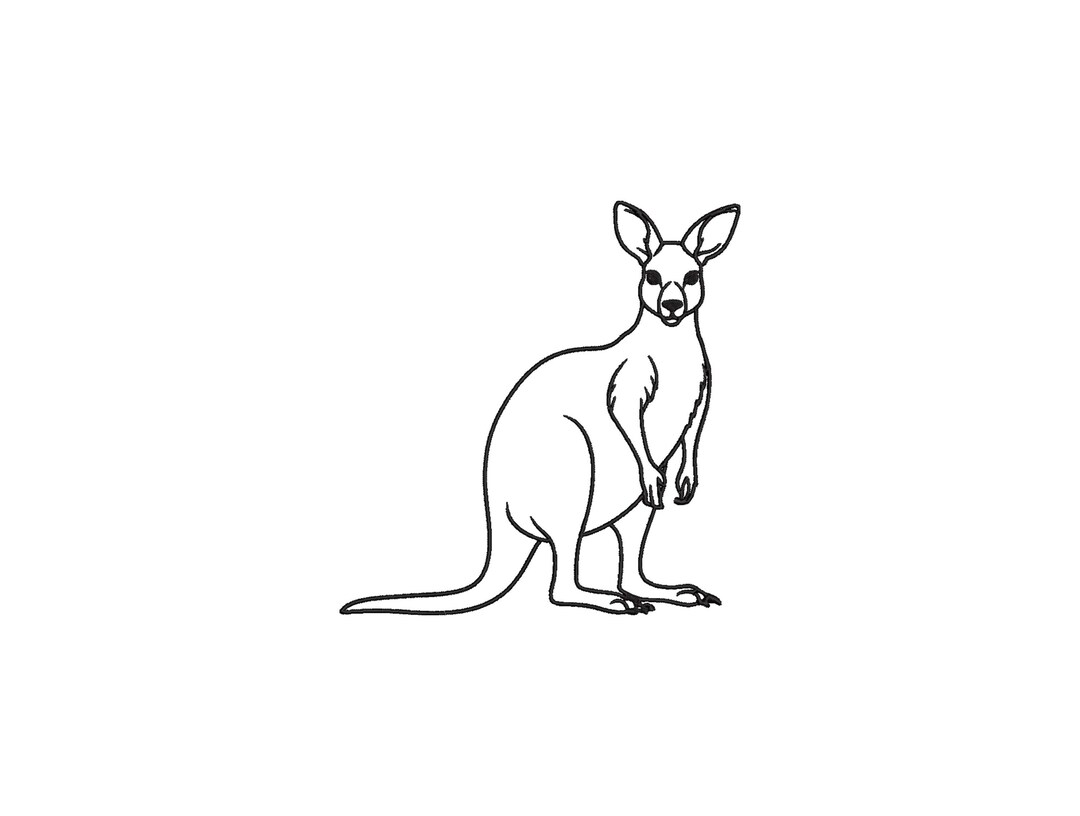 Applique Kangaroo - Design for Embroidery Machine - Kangaroo Embroidery ...