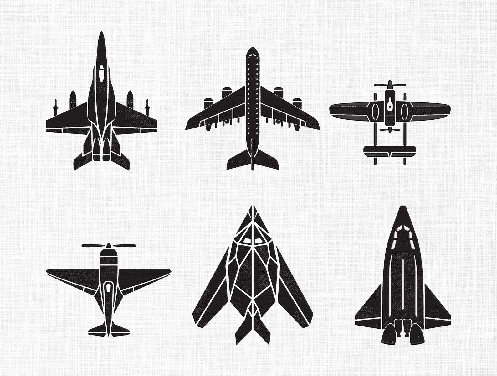 Plane Embroidery Designs, Airplane Machine Embroidery Design, Plane ...