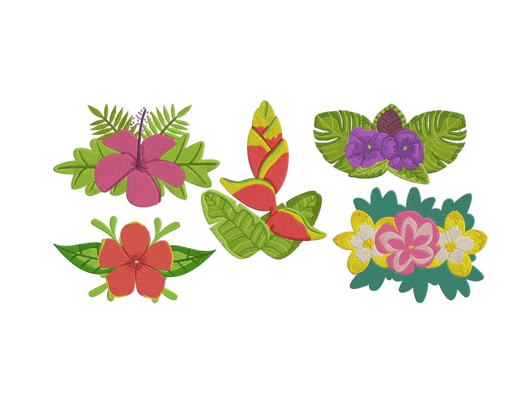 Bundle of Flower Machine Embroidery, Flower Designs, Birth Flowers ...