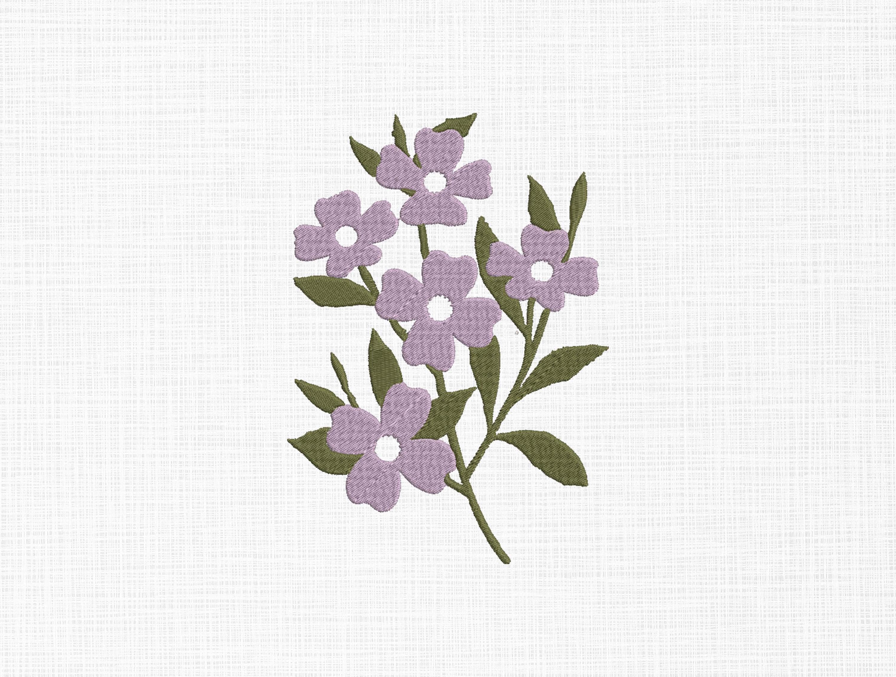 Purple Flower Embroidery Design Purple Flower Embroidery Design Flower ...