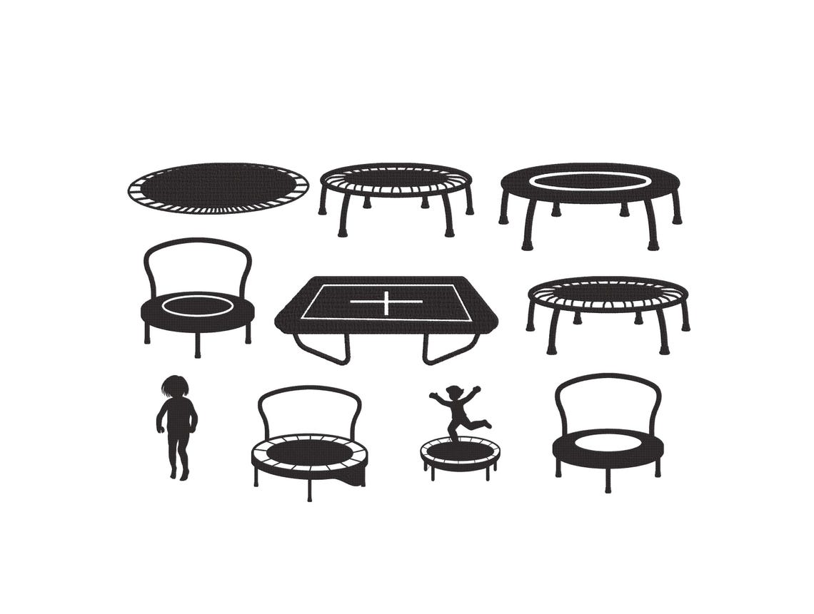Trampoline Jumping Embroidery, Trampoline Bundle Design, Trampoline ...