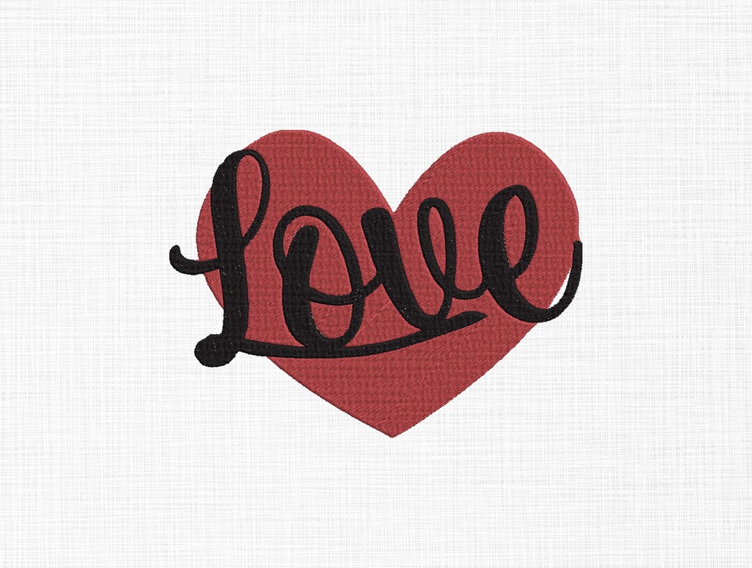 Heart Love Embroidery Design Heart Embroidery Design Love Embroidery ...