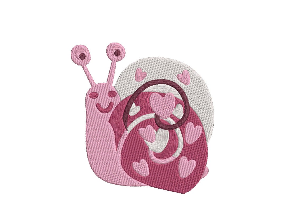 Cheerful Snail Embroidery Design, Animal Machine Embroidery File, Slug ...