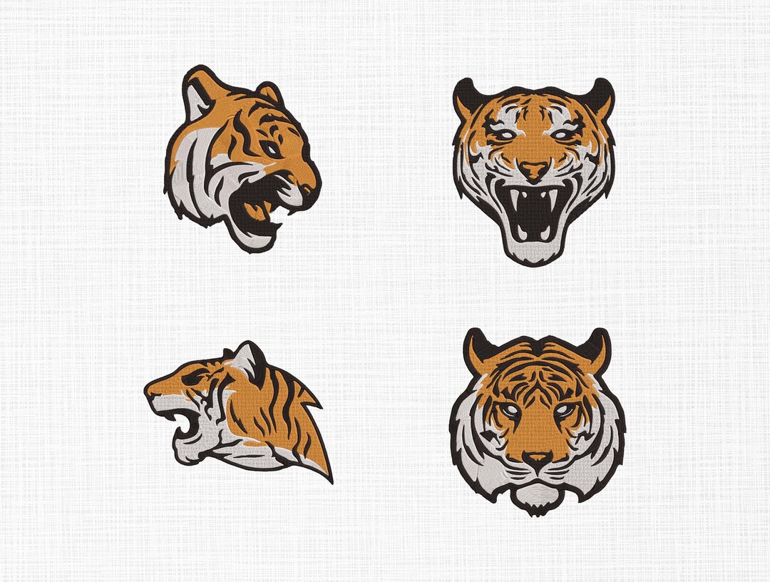 Roar Tiger Bundle Embroidery Design Tiger Embroidery Design Roar Animal ...