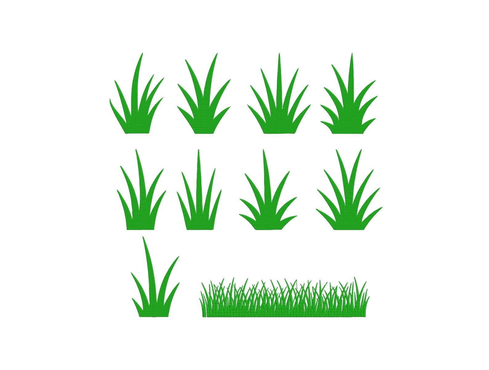 Grass Embroidery Design, Machine Embroidery Design, Grass Border ...