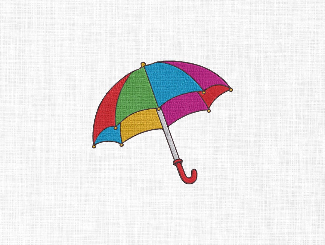 Colorful Umbrella Embroidery Design Umbrella Embroidery Design Colors ...