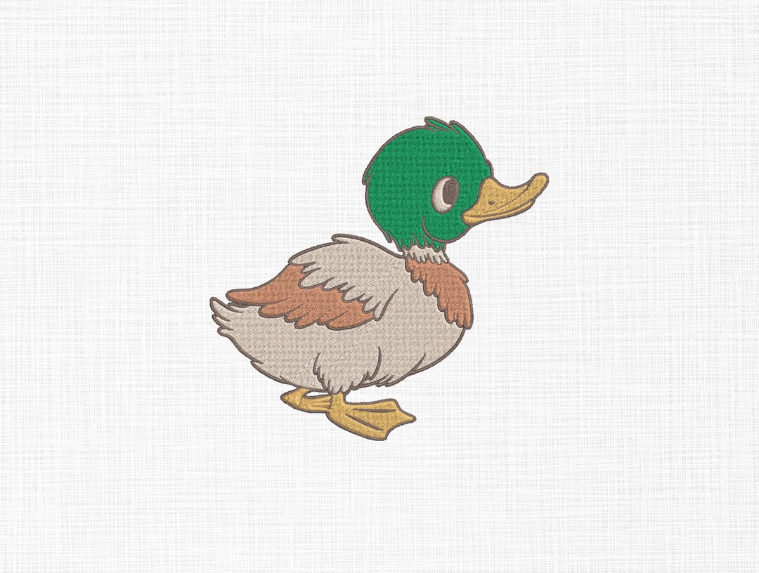 Duck Embroidery Design, Animal Embroidery Files, Bird Embroidery Design ...