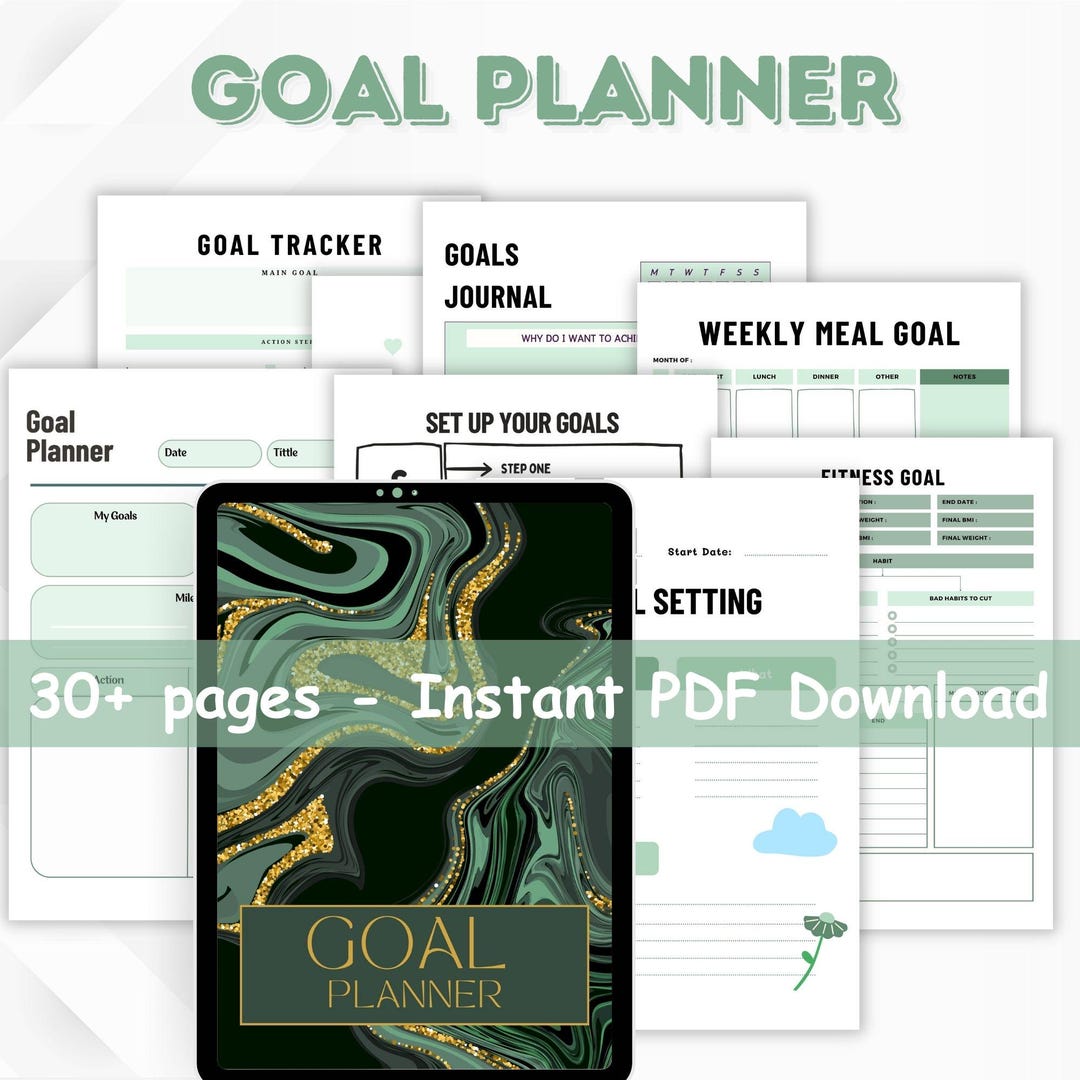 Goal Planner SMART Goals Planner Digital Planner Productivity Planner ...