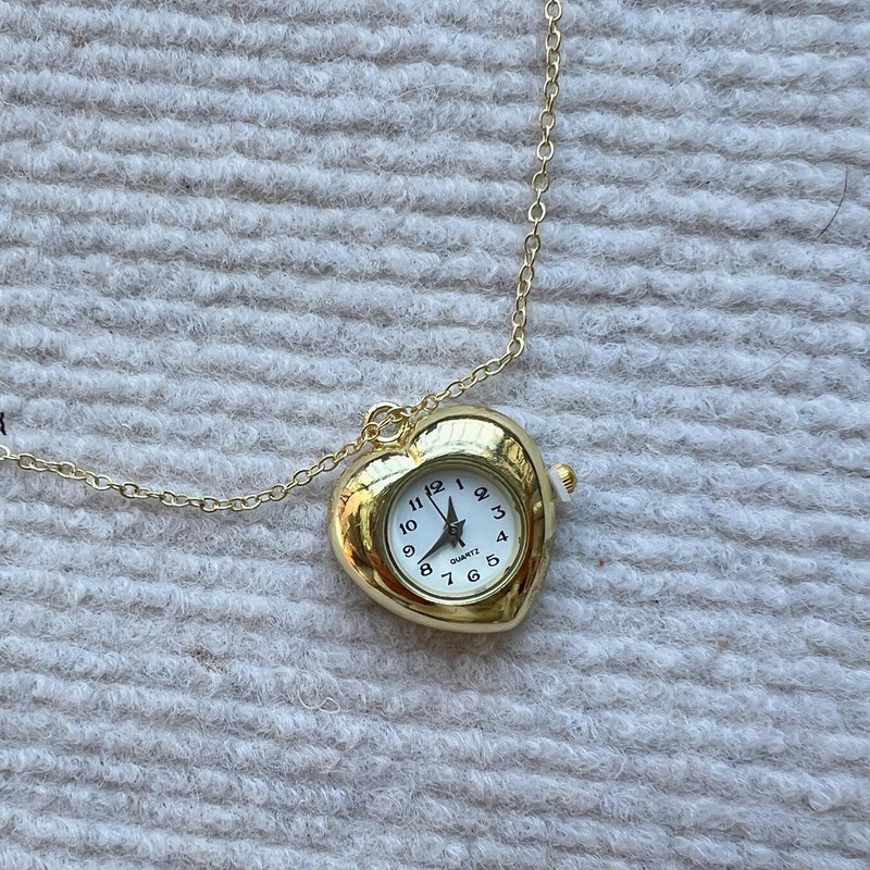 Clock Necklace - Etsy