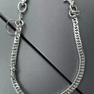 Retro Silver Rose Carving Silver Chain Pants Chain, Chunky Silver Pants ...
