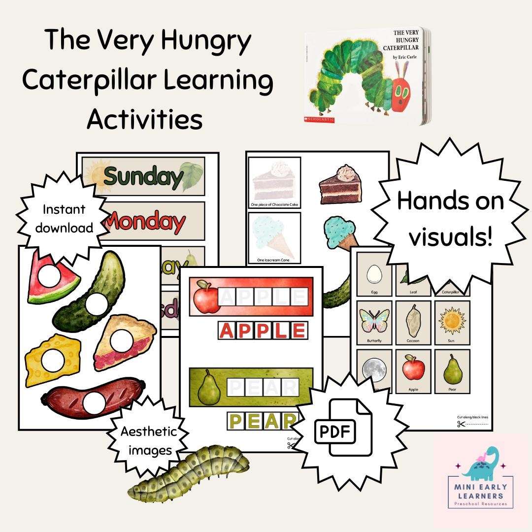 The Very Hungry Caterpillar/learning Activities/preschool /storytelling ...