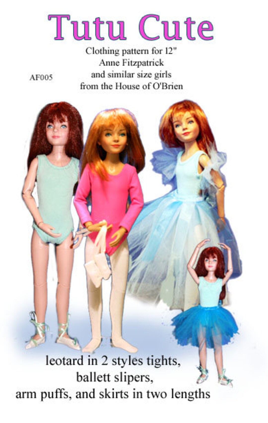 AF005 Tutu Cute Pattern for Anne Fitzpatrick and Friends - Etsy