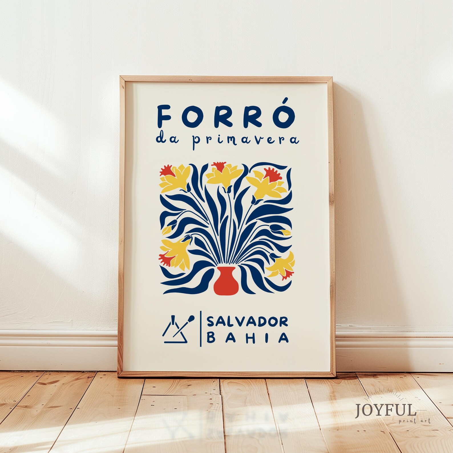 Brasilian Poster With Colorful Flowers | Forró Music Wall Art | Brazil ...