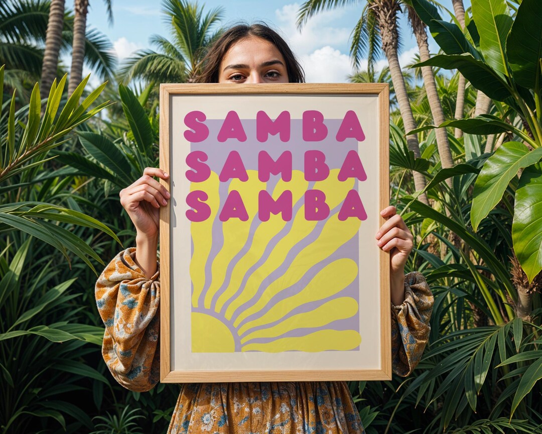 Joyful Samba Poster | Brazilian Music and Dance Wall Art | Brazil ...