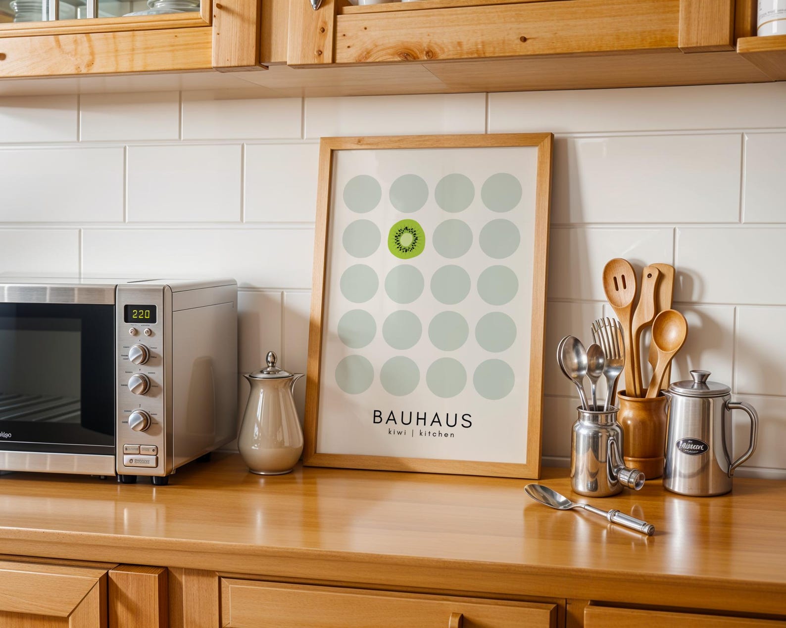 Modern Kitchen Decor, Digital Retro Kiwi Print, Vintage Fruit Poster ...