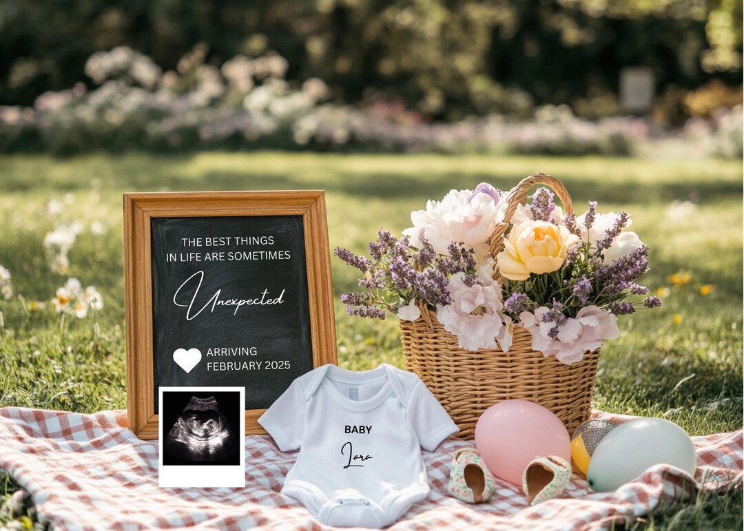 Pregnancy Announcement Digital Download, Custom Baby Announcement for ...
