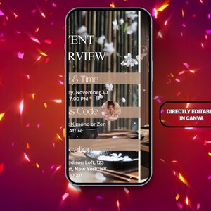 Editable Animated Birthday Party Invitation Template, Digital Save the ...