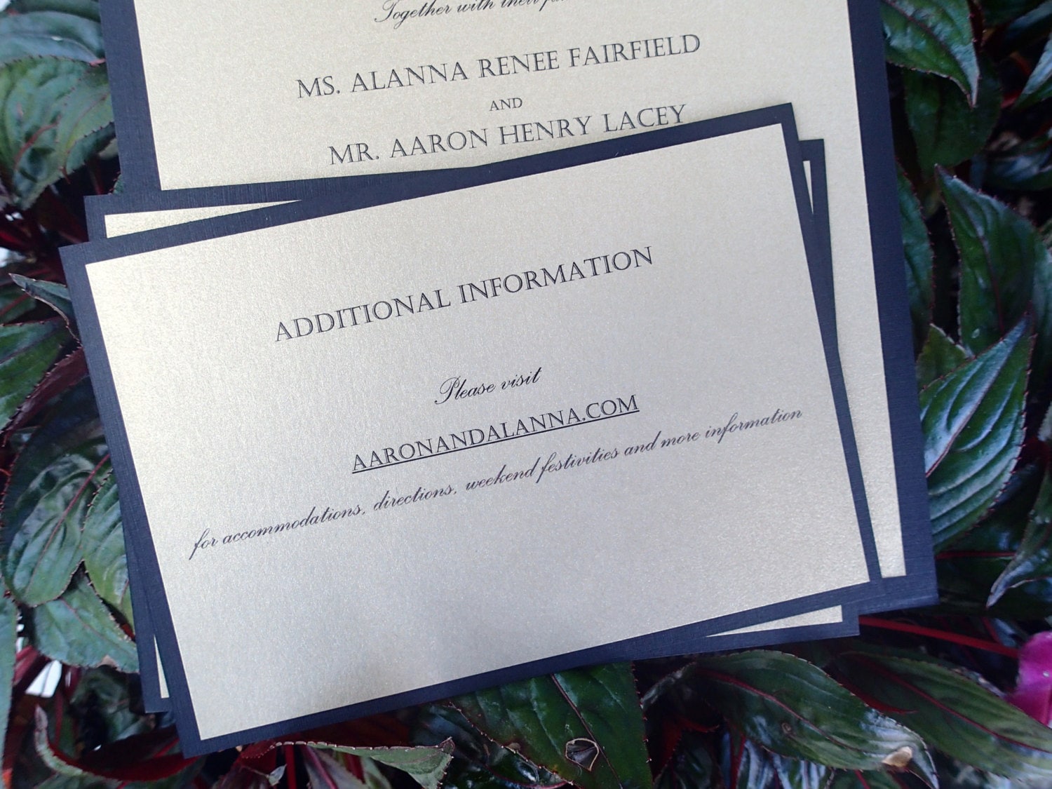 Elegant Wedding Invitation, Wedding Invitation, Black Invitation, Gold ...