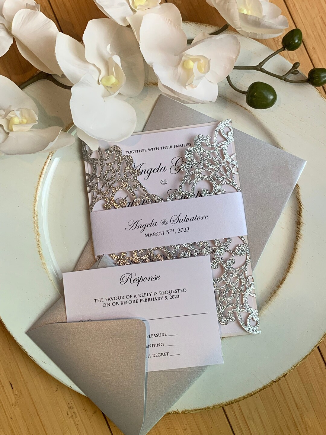 Belly Band for Invitations, Personalized Belly Band, Printed Belly Band ...